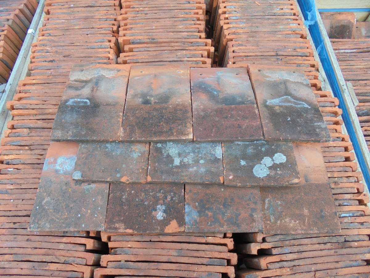 Reclaimed Orange All Over Nib Tiles - Authentic Reclamation