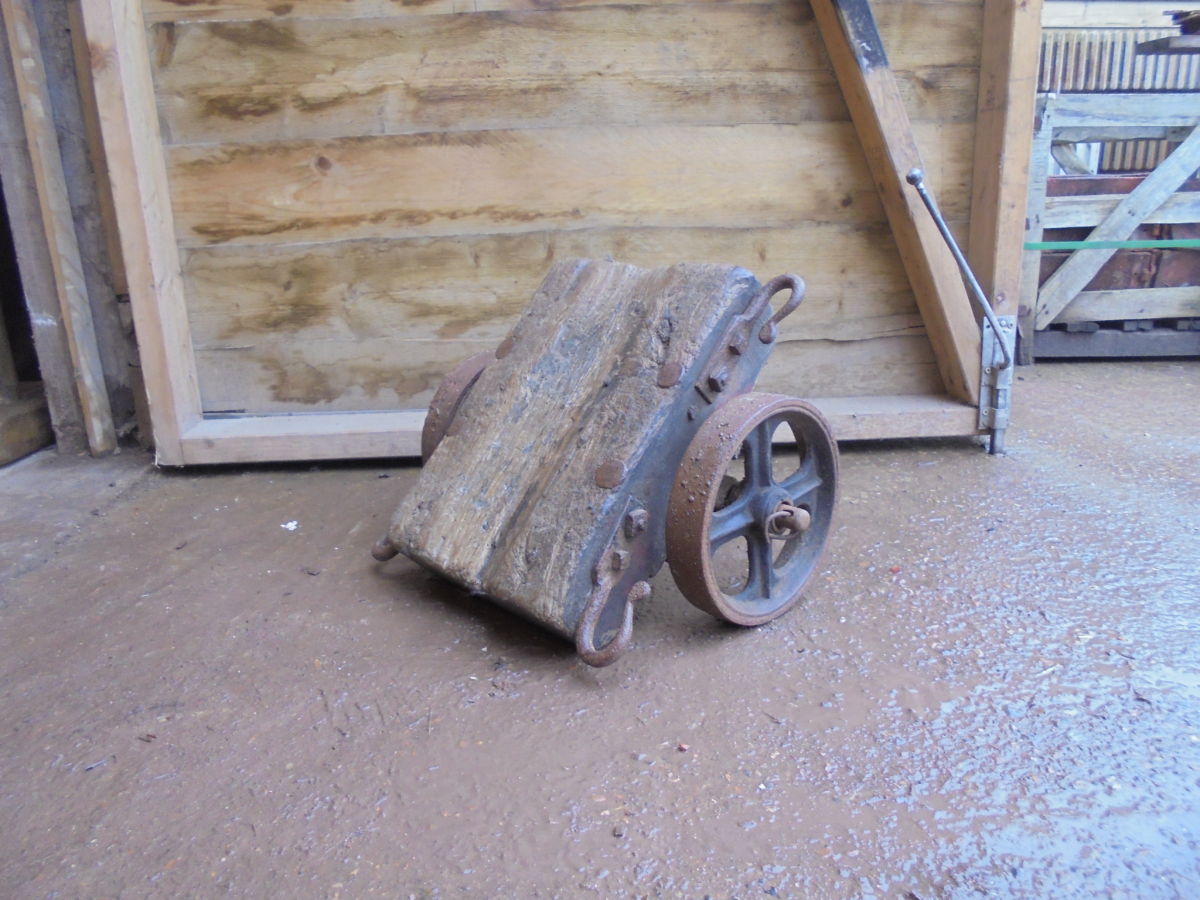 Reclaimed Small Wooden Trolley - Authentic Reclamation