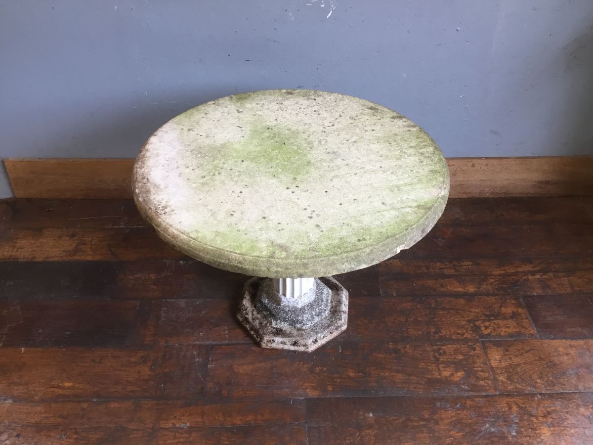 Round Stone Garden Table - Authentic Reclamation