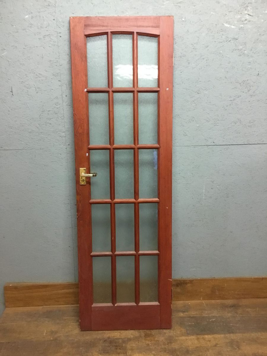 Fully Dark Red Glazed Door - Authentic Reclamation