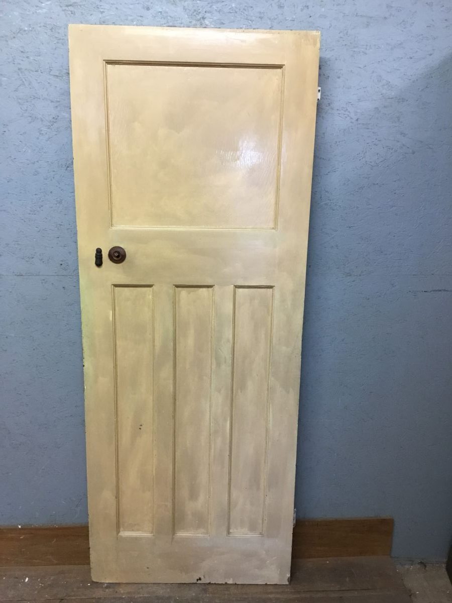 Beige Painted Panelled Door - Authentic Reclamation