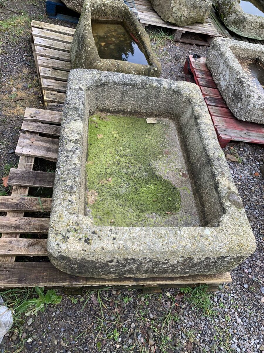 Rectangle Garden Stone Trough - Authentic Reclamation