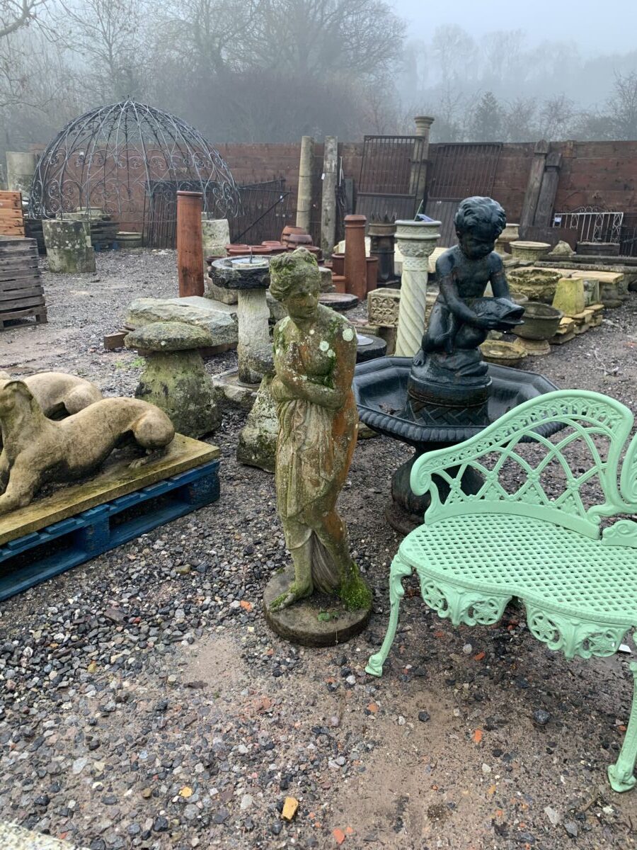 Reclaimed Lovely Stone Lady Sculpture - Authentic Reclamation