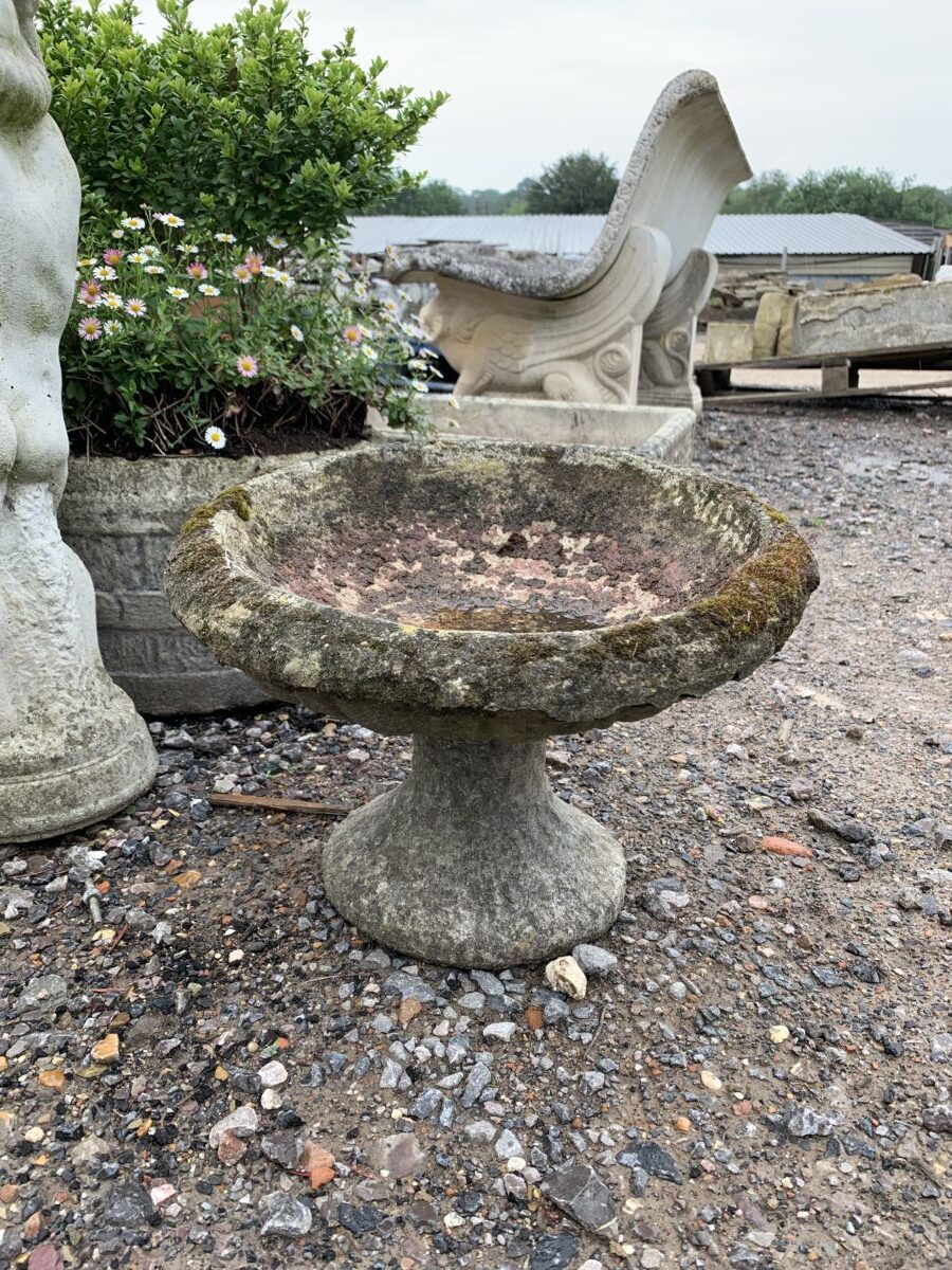 Small Stone Bird Bath - Authentic Reclamation