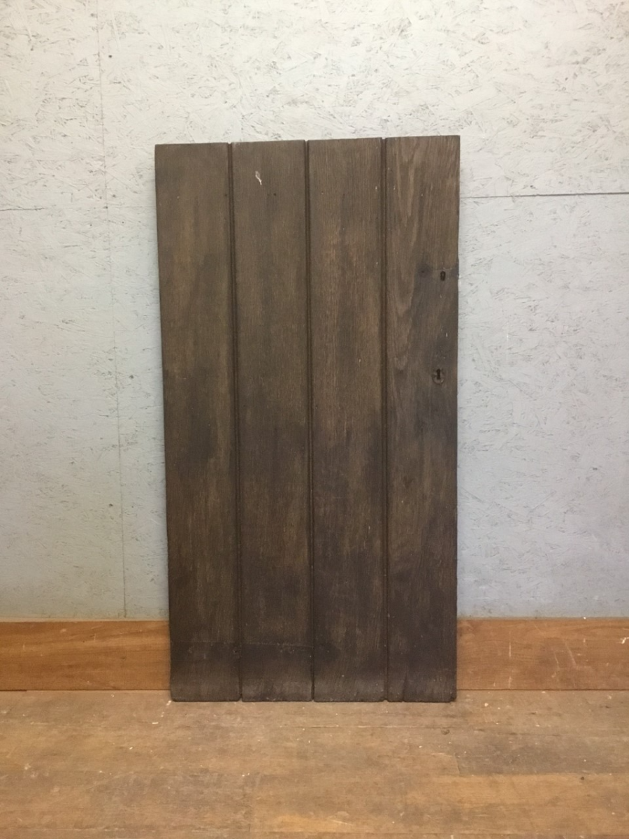 Dark Oak Varnished Ledge & Braced Door - Authentic Reclamation