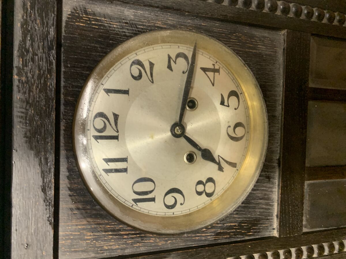 Grandfather Dark Wooden Clock - Authentic Reclamation