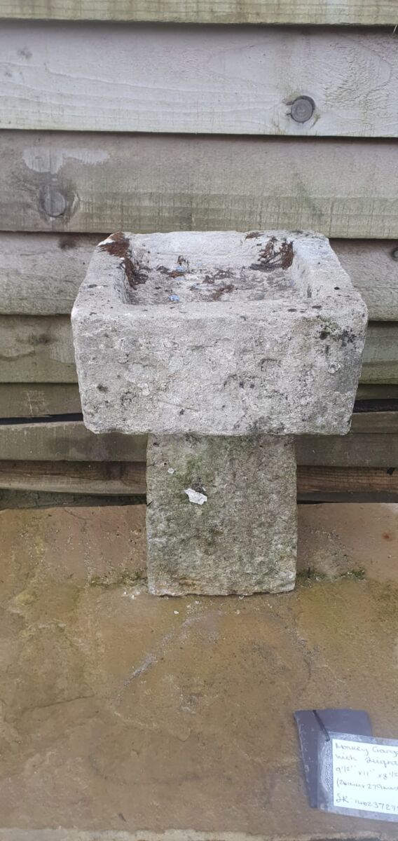 Reclaimed Small Stone Bird Bath - Authentic Reclamation