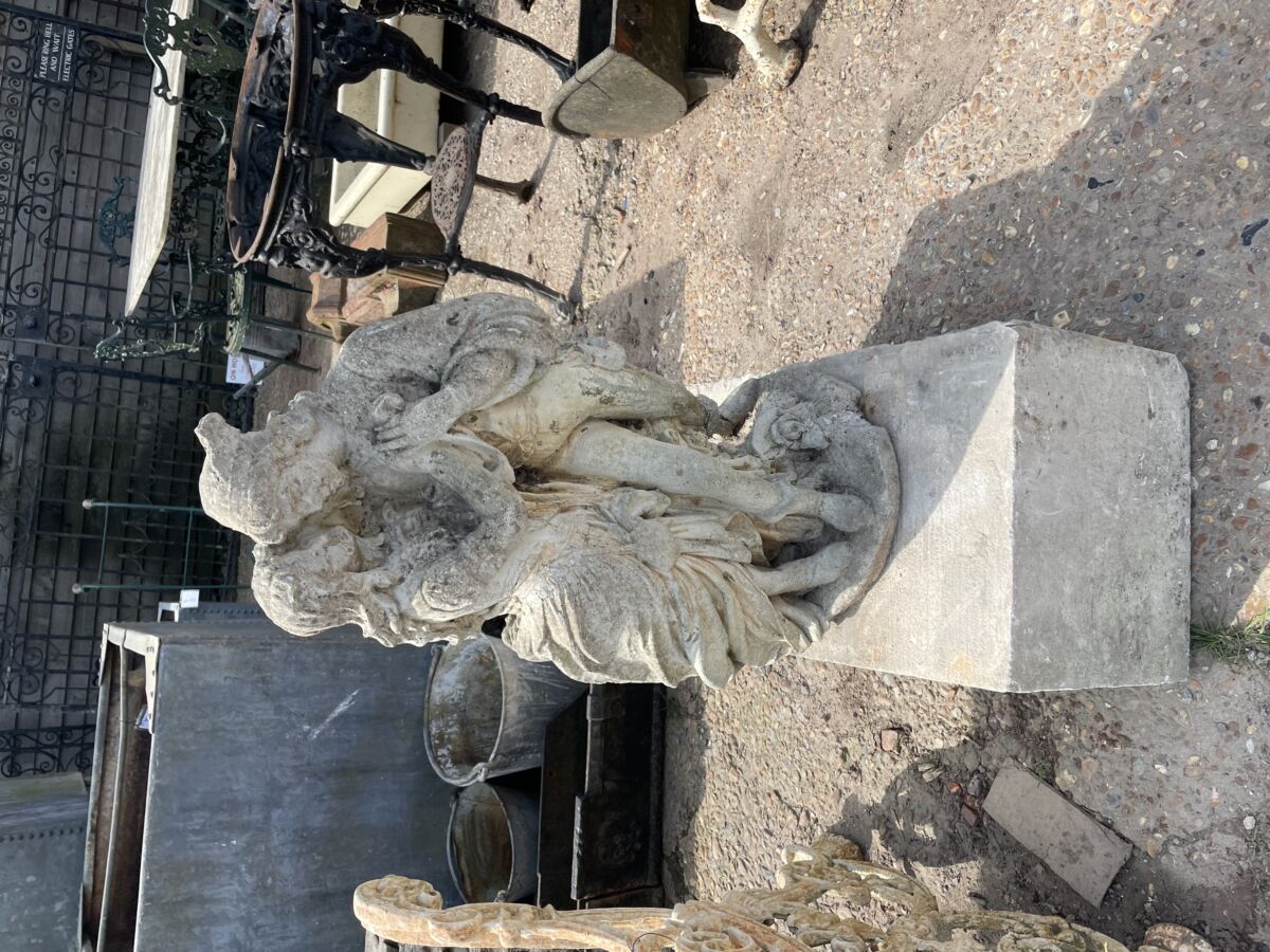 Reclaimed Stone Lovers Statue - Authentic Reclamation