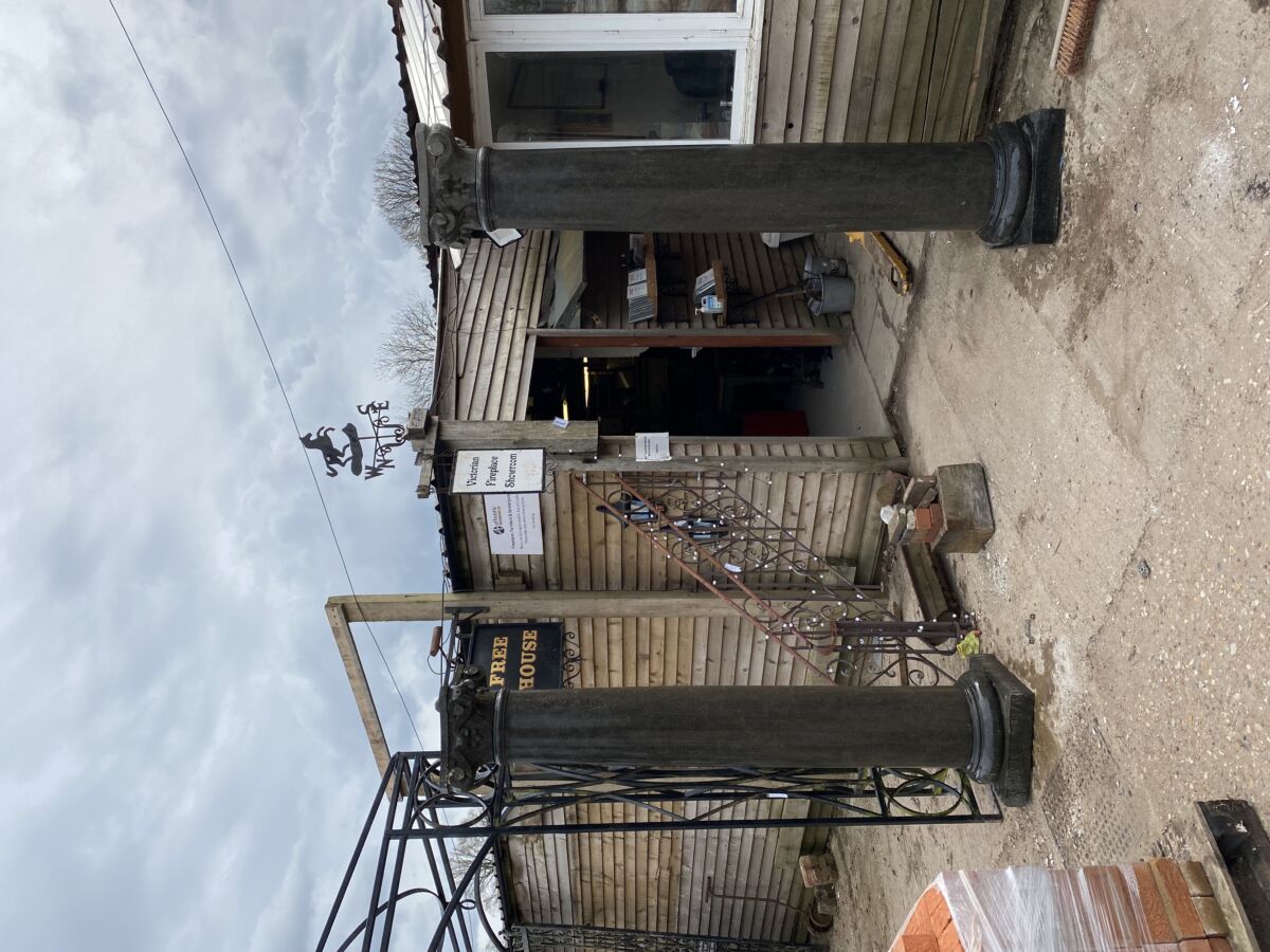 Pair of Beautiful Reclaimed Granite Pillars - Authentic Reclamation