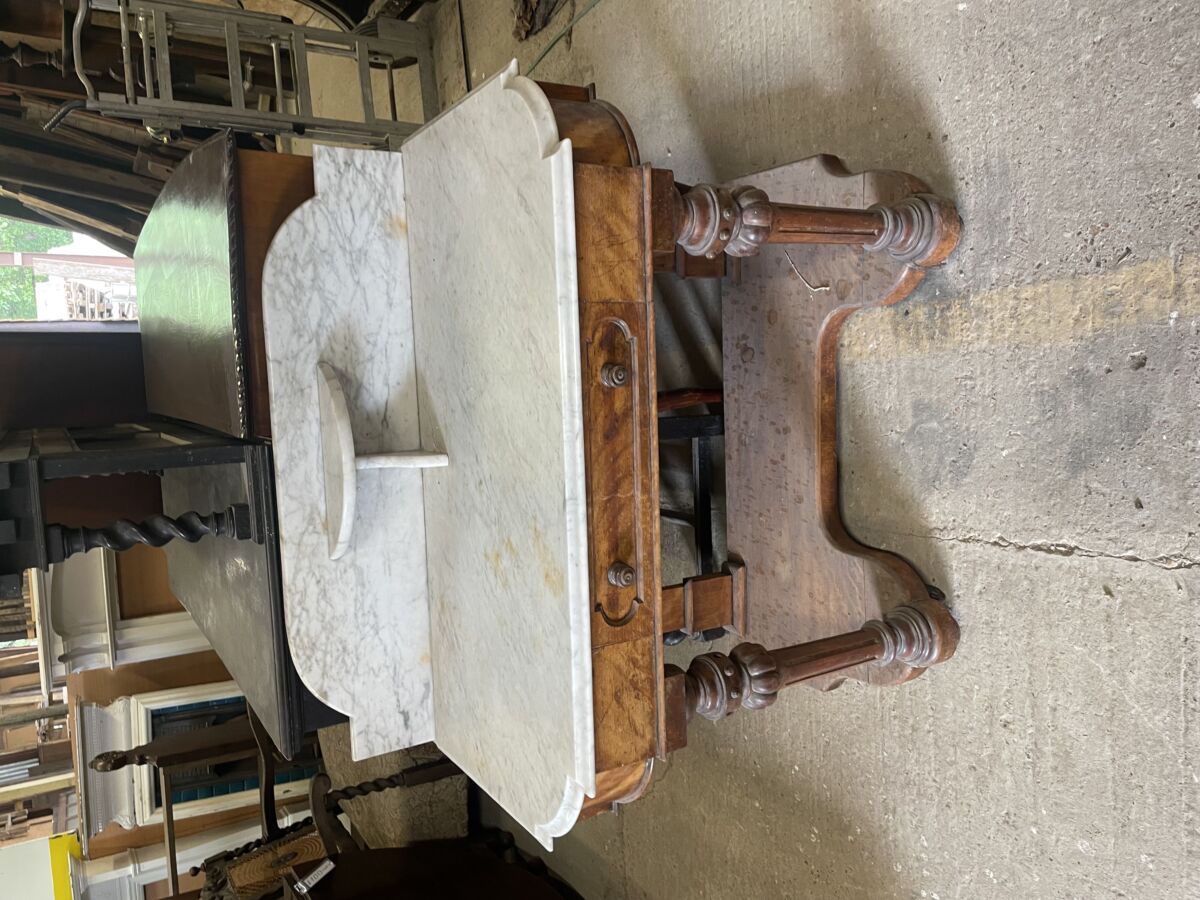 Reclaimed Marble Topped Washstand - Authentic Reclamation