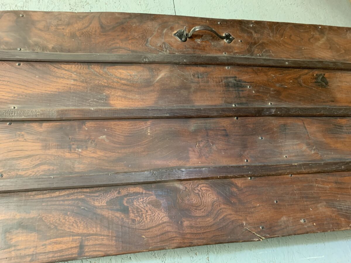 Reclaimed Oak L&B Door with Iron Work - Authentic Reclamation