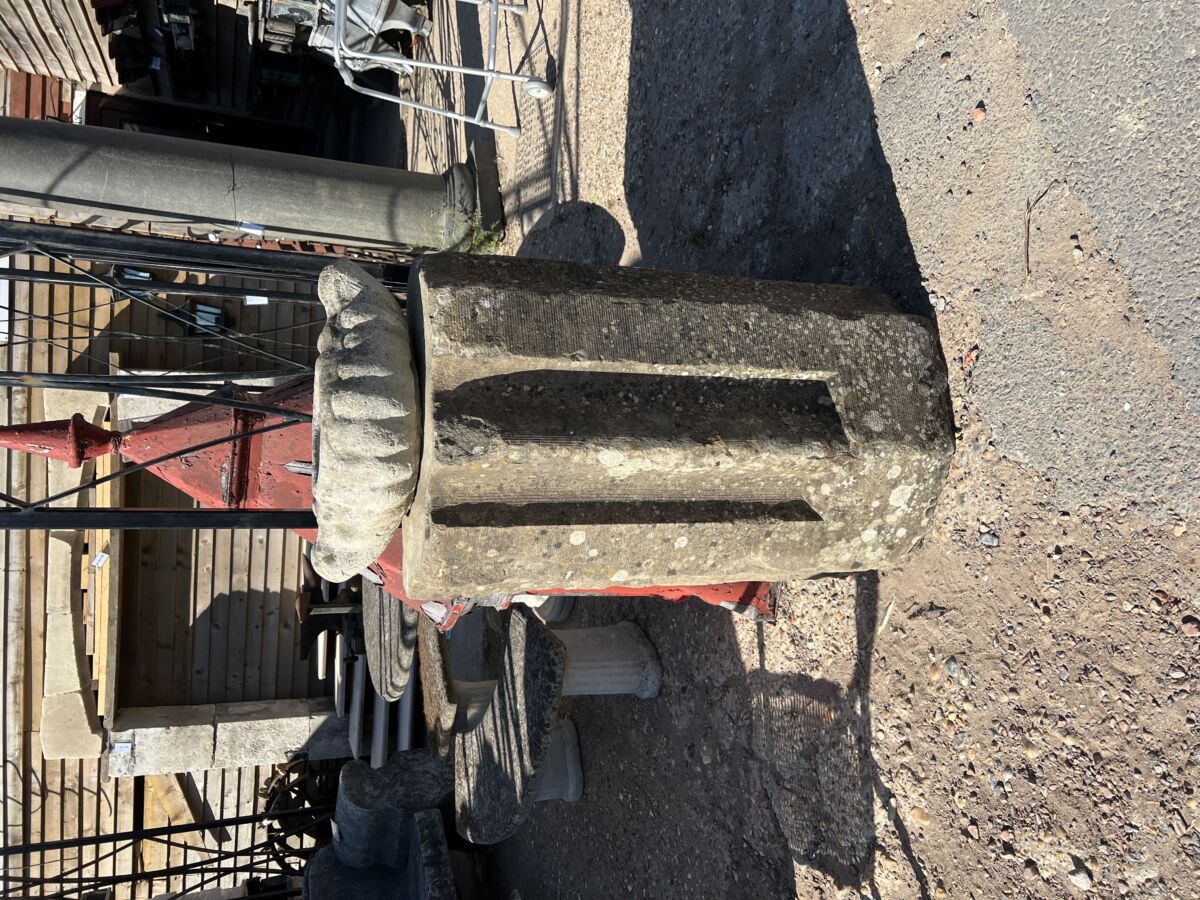 Decorative Weathered Stone Post - Authentic Reclamation