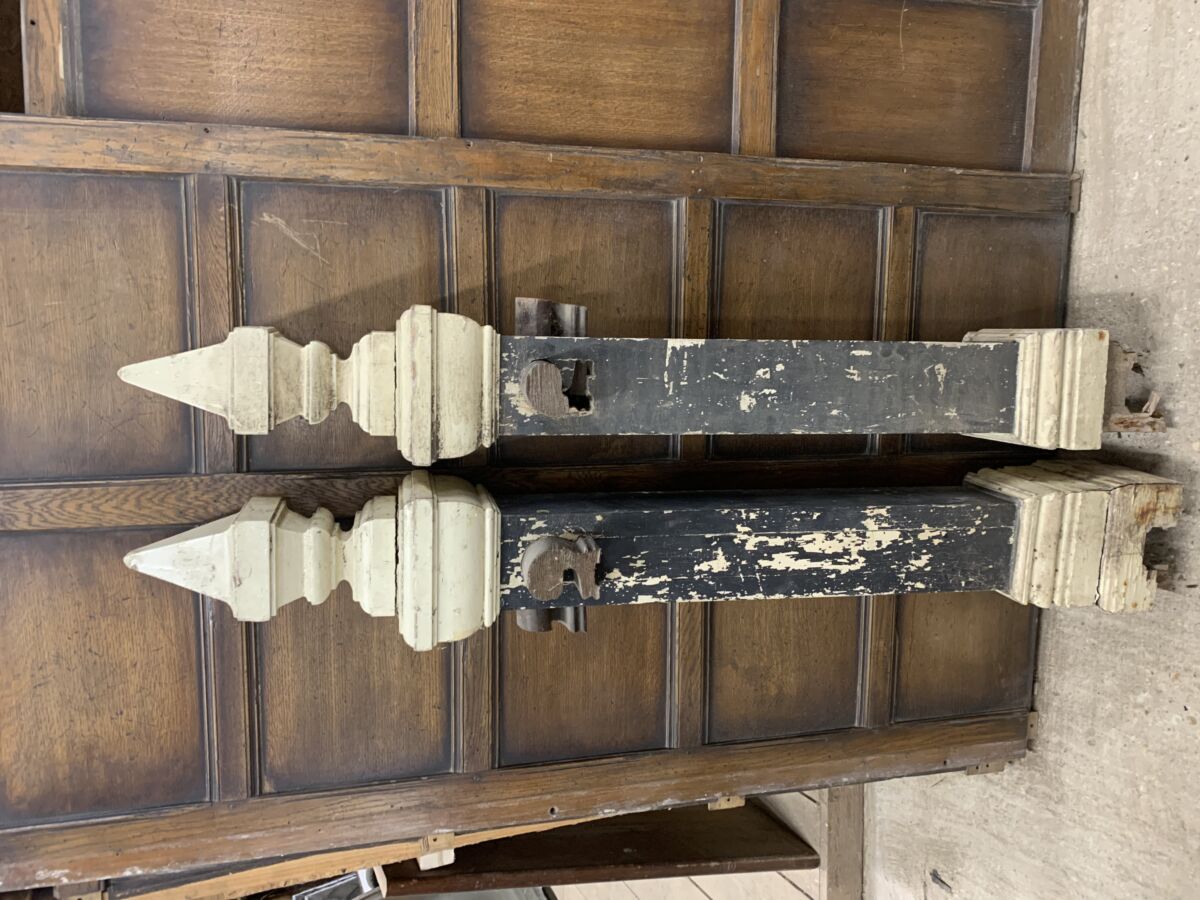 Reclaimed Painted Newel Posts - Authentic Reclamation