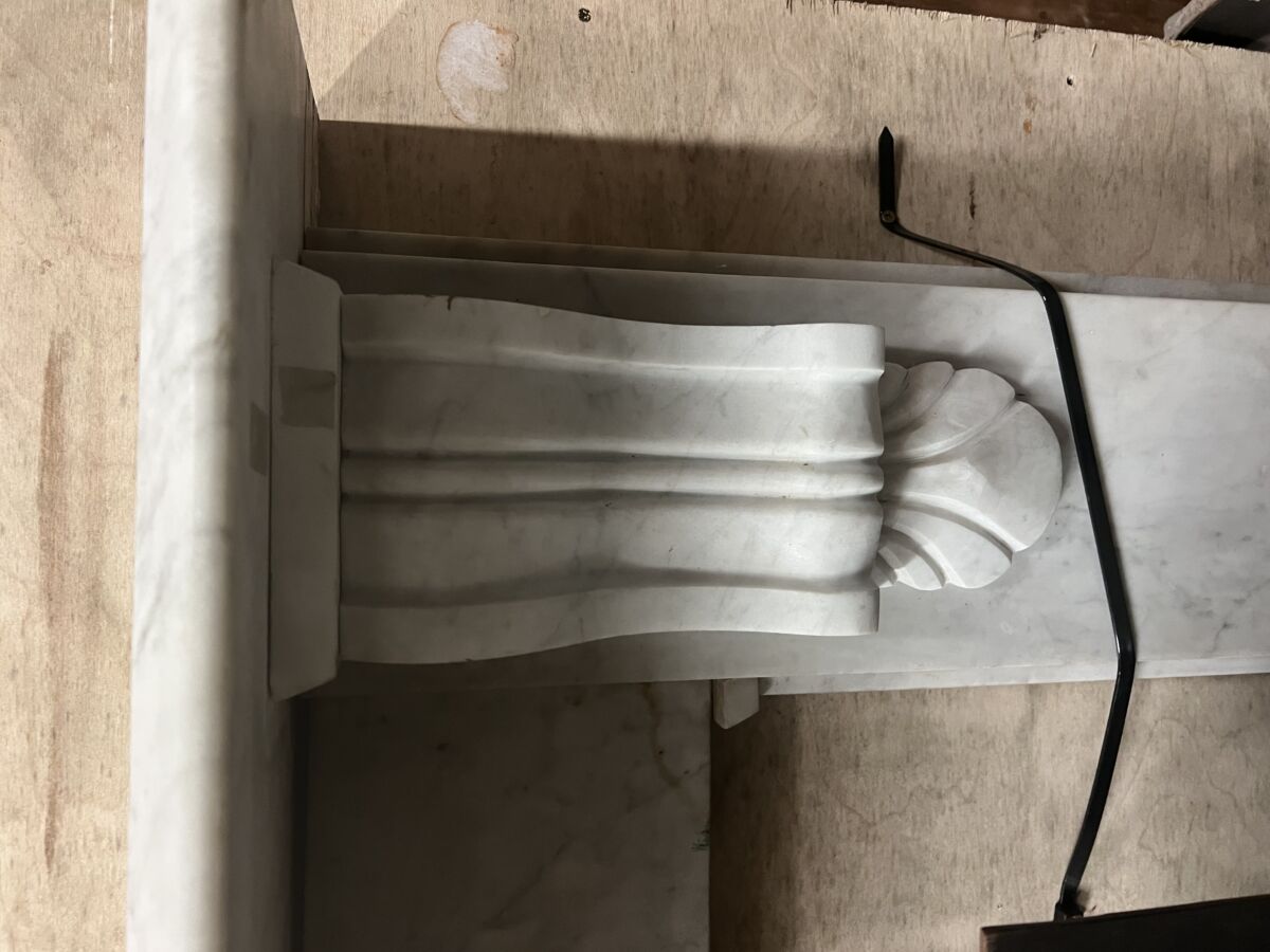 Lovely Marble Scroll Detail Surround - Authentic Reclamation