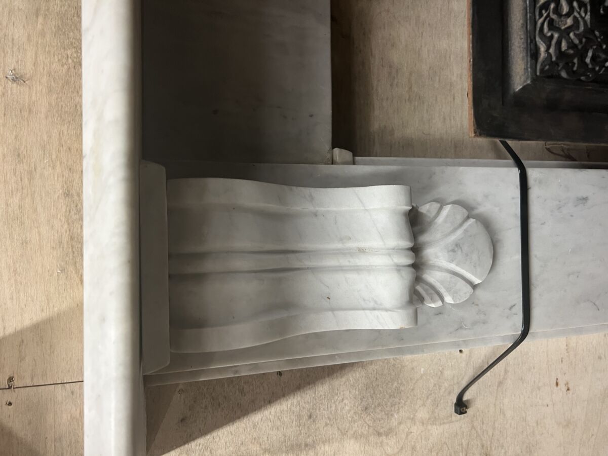 Lovely Marble Scroll Detail Surround - Authentic Reclamation