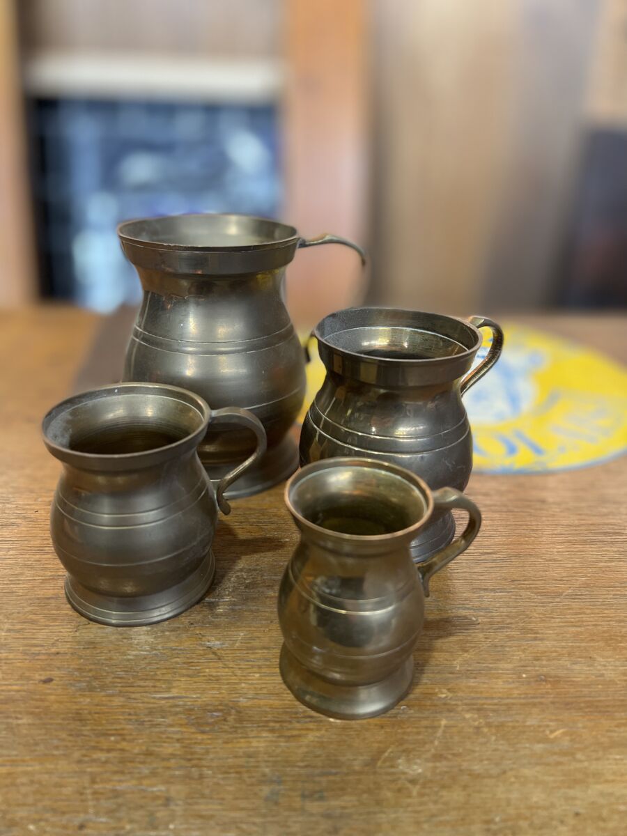 Set of Reclaimed Brass Jugs - Authentic Reclamation