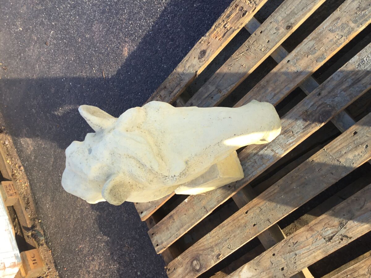 Reconstituited Stone Horse Head - Authentic Reclamation