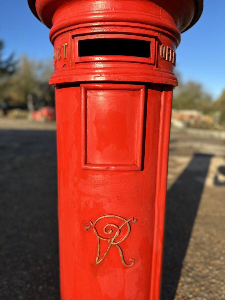 Red Fibreglass Reproduction Post Box - Authentic Reclamation