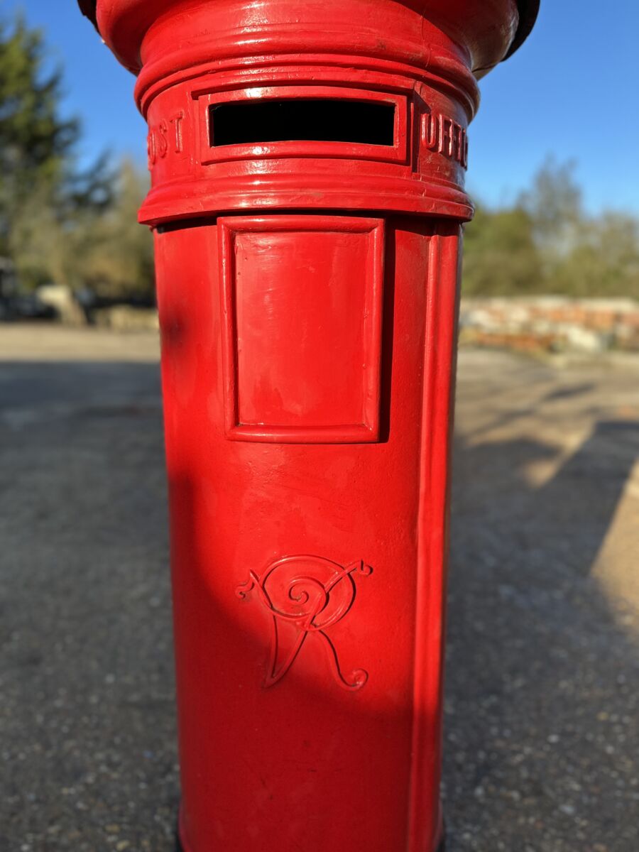 Reclaimed Red Fibre Glass Post Box - Authentic Reclamation