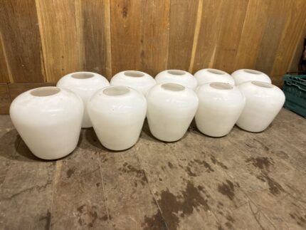 Set of 10 Opaline Light Shades - Authentic Reclamation