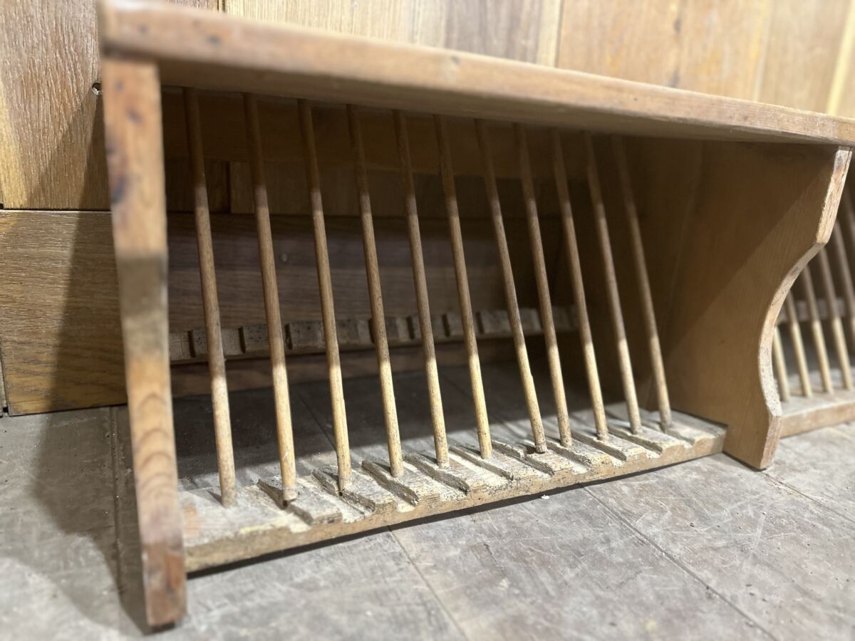 Antique Wooden Plate Rack - Authentic Reclamation