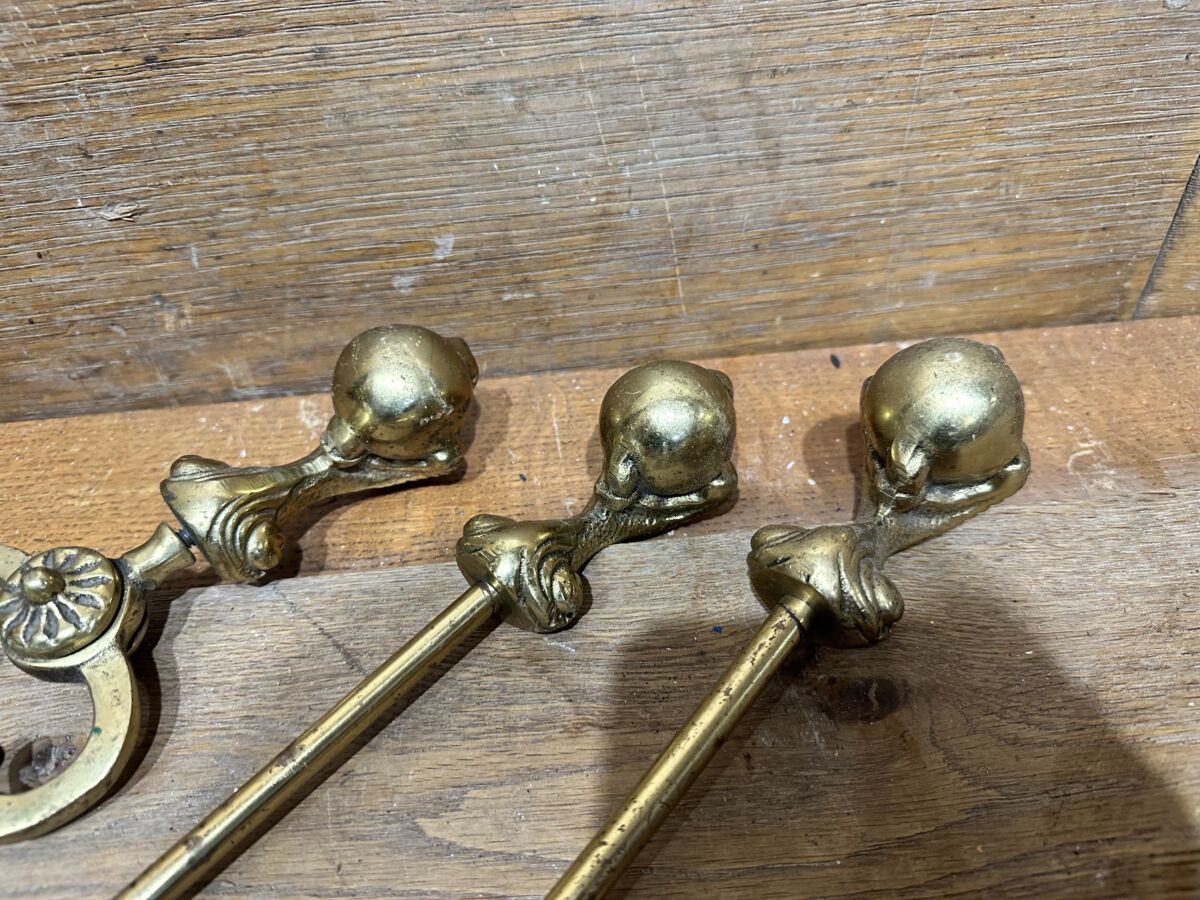 Gorgeous Brass Fireplace Set - Authentic Reclamation