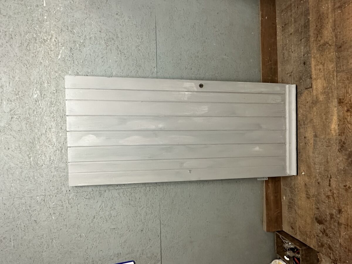 Solid Thick Grey Painted Ledge and Brace - Authentic Reclamation