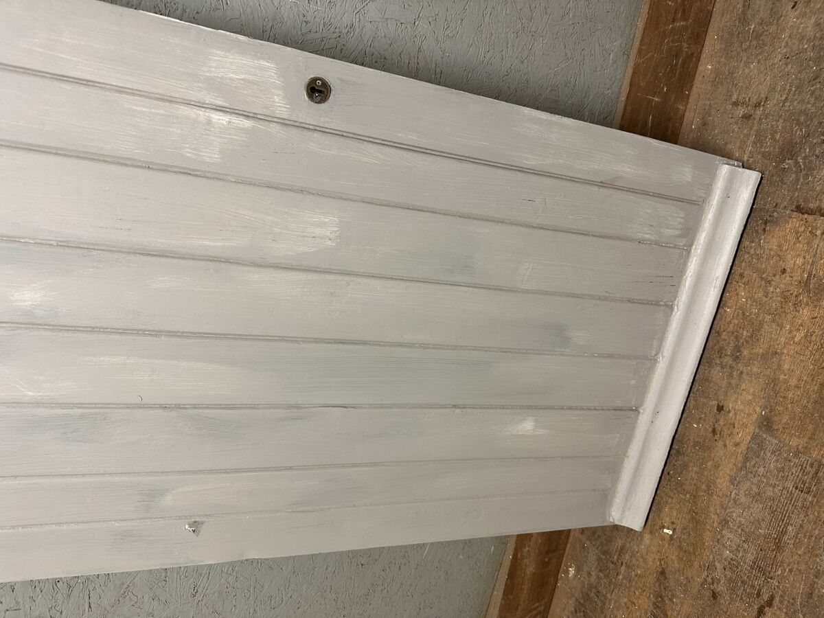 Solid Thick Grey Painted Ledge and Brace - Authentic Reclamation