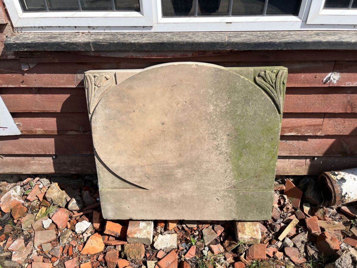 Fantastically Weathered Stone Plaque - Authentic Reclamation