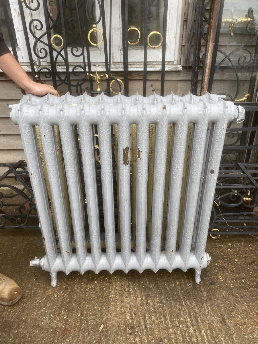 11 Bar Radiator Grey/Green - Authentic Reclamation