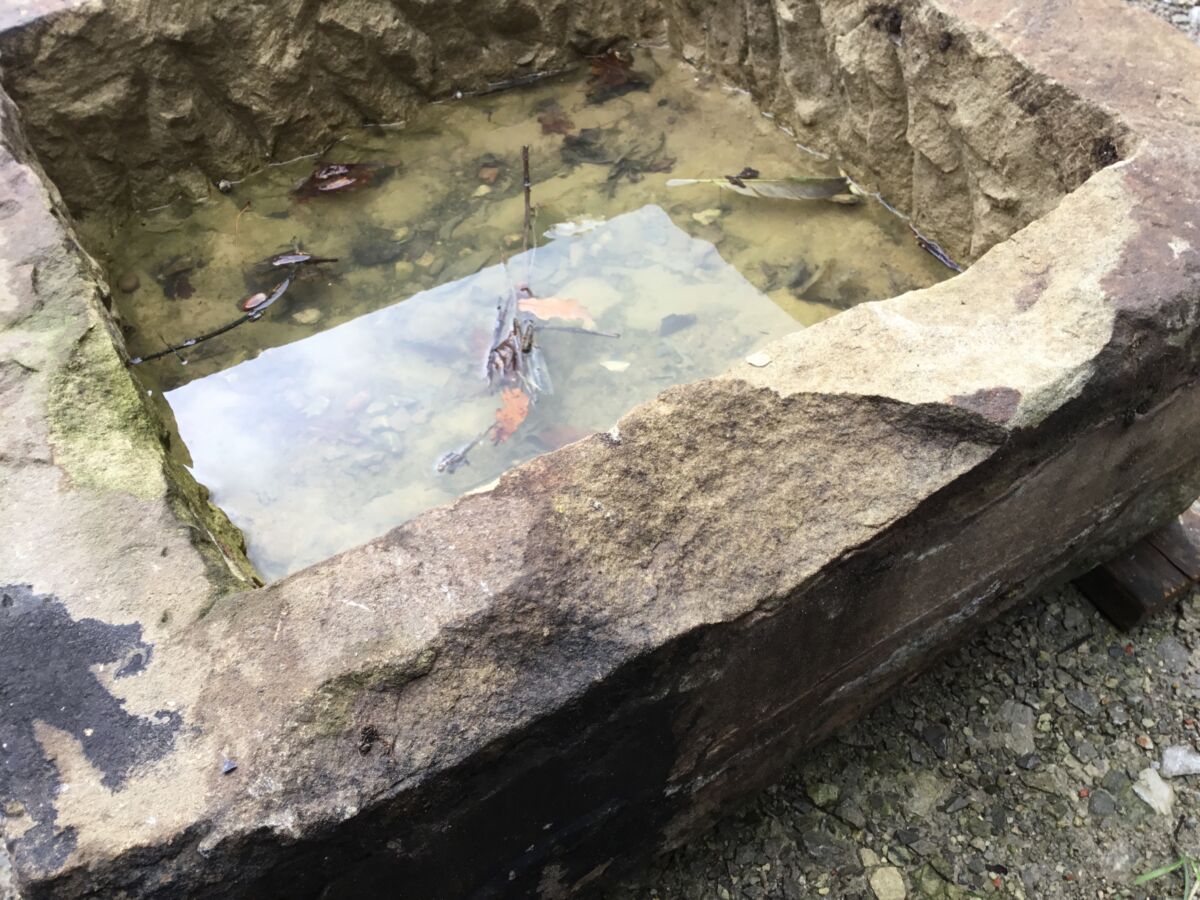 Square Stone Trough Damaged - Authentic Reclamation