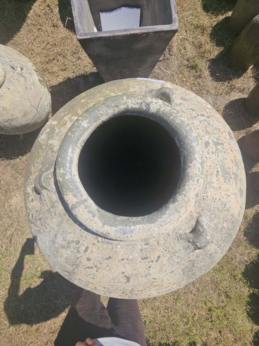 HUGE ROUND CLAY POT WITH SMALL LIP HANDLES - Authentic Reclamation