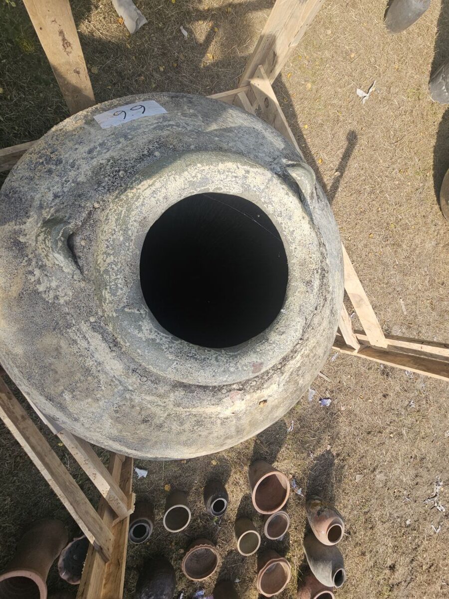 COLOSSAL ROUND CLAY POT WITH SMALL LIP HANDLES - Authentic Reclamation