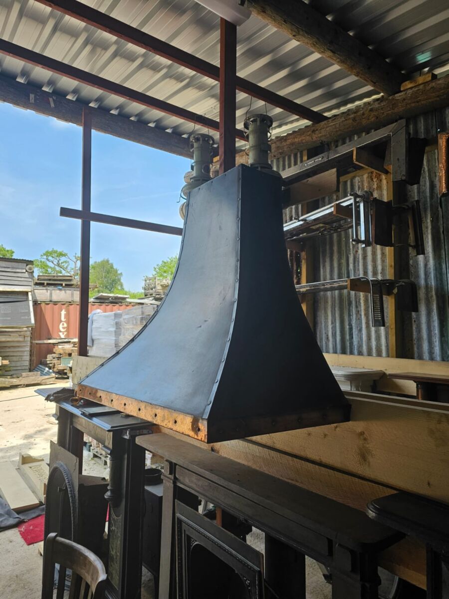 LOVELY BLACK FIRE HOOD WITH COPPER TRIM - Authentic Reclamation