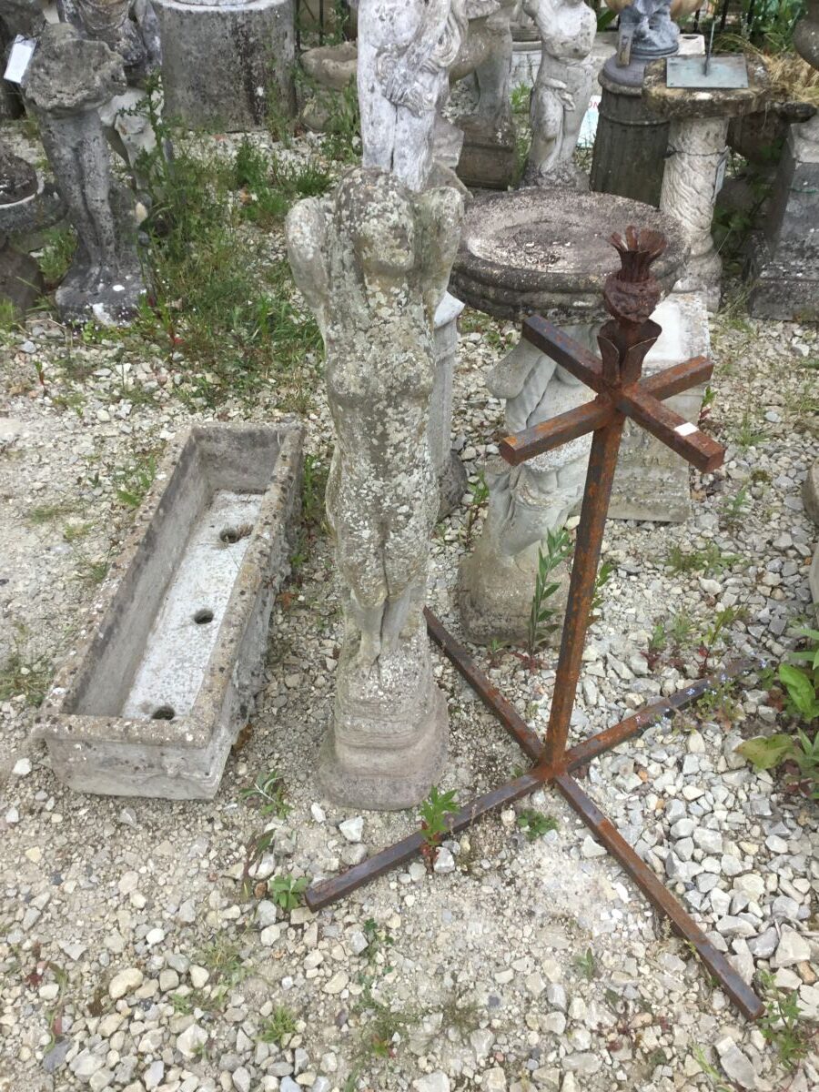 WEATHERED STONE LADY STATUE - Authentic Reclamation