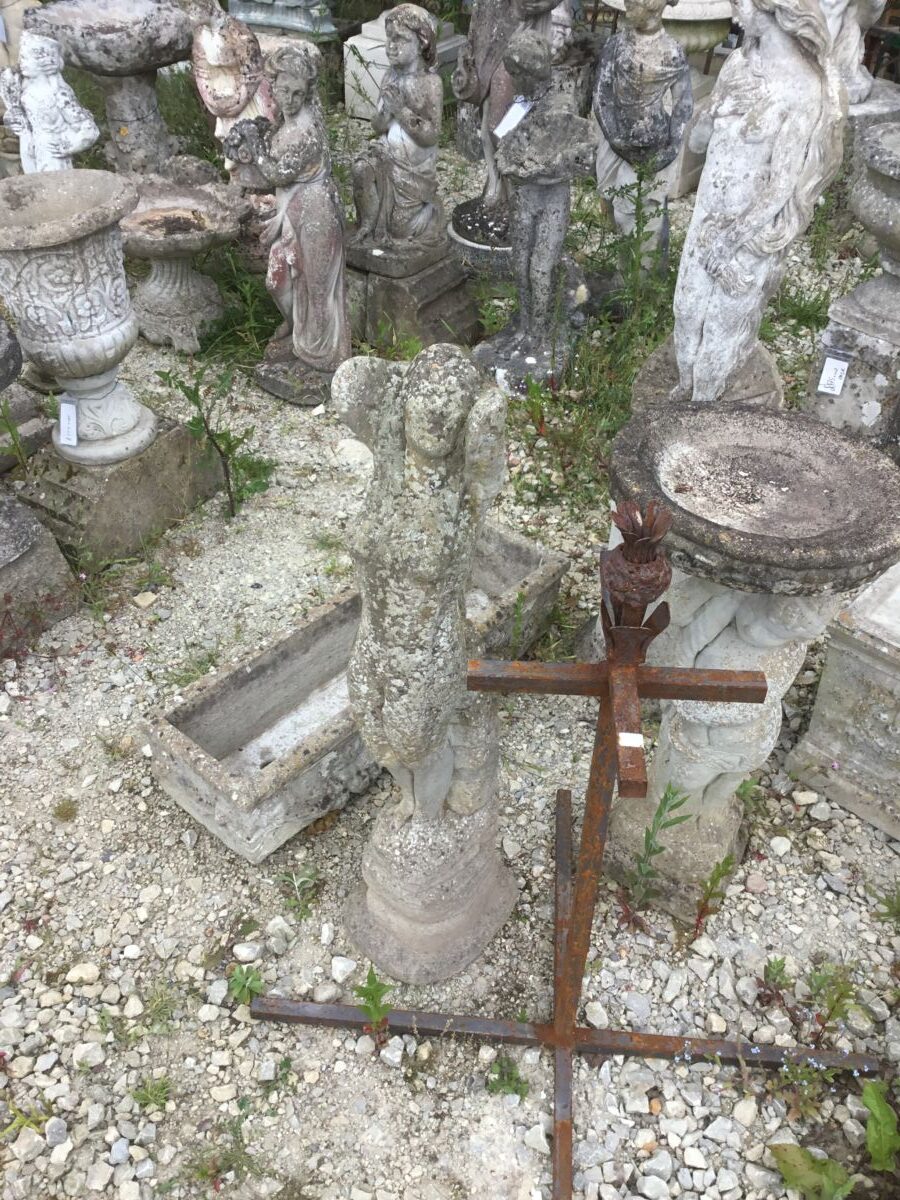 WEATHERED STONE LADY STATUE - Authentic Reclamation