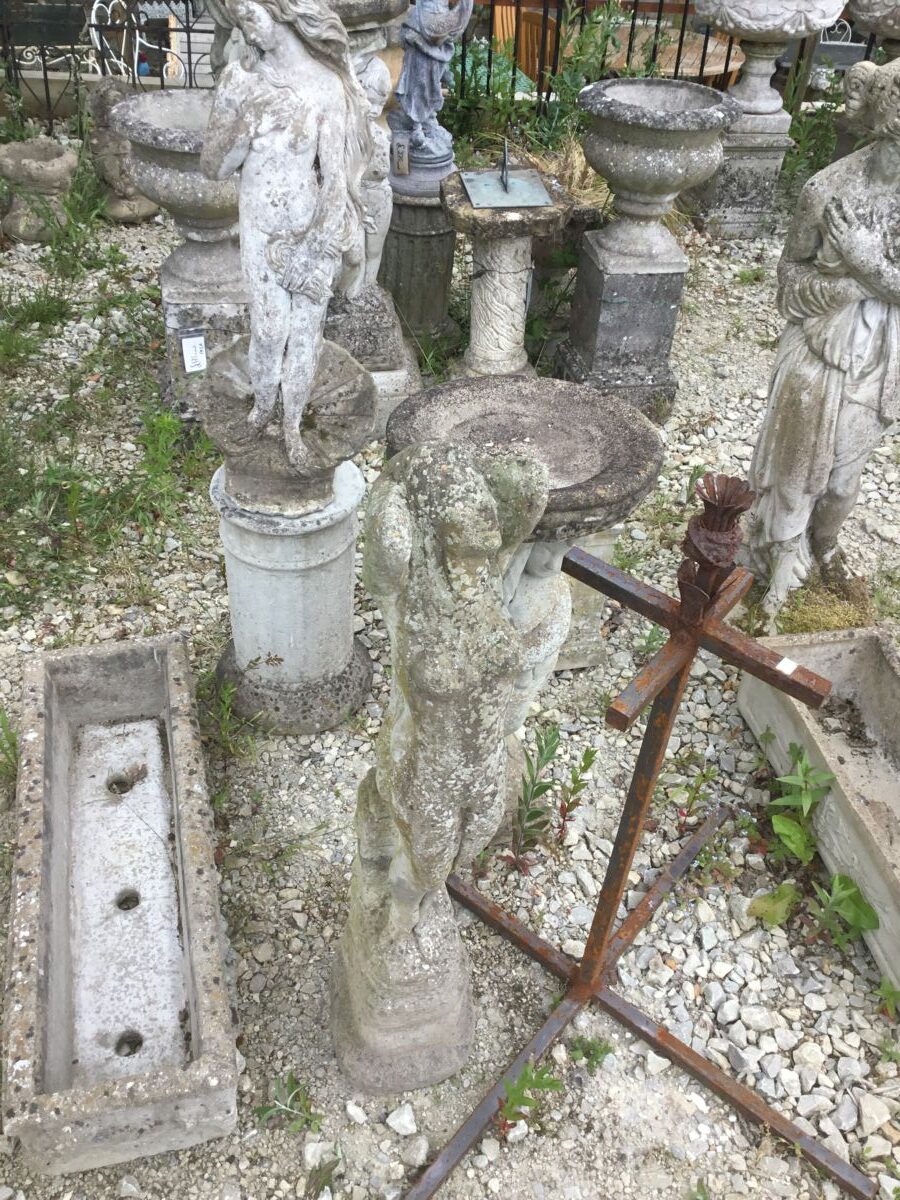 WEATHERED STONE LADY STATUE - Authentic Reclamation