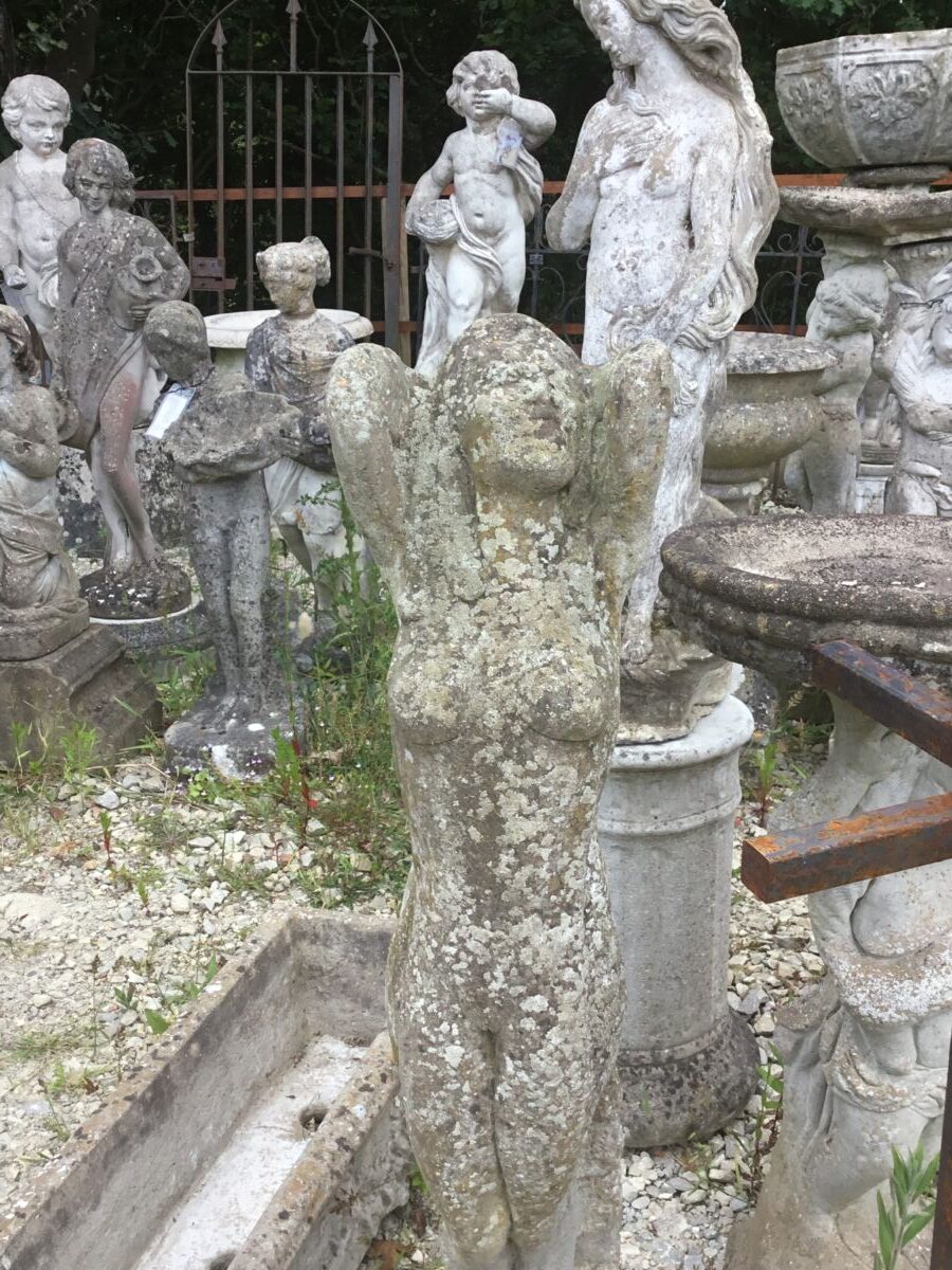 WEATHERED STONE LADY STATUE - Authentic Reclamation