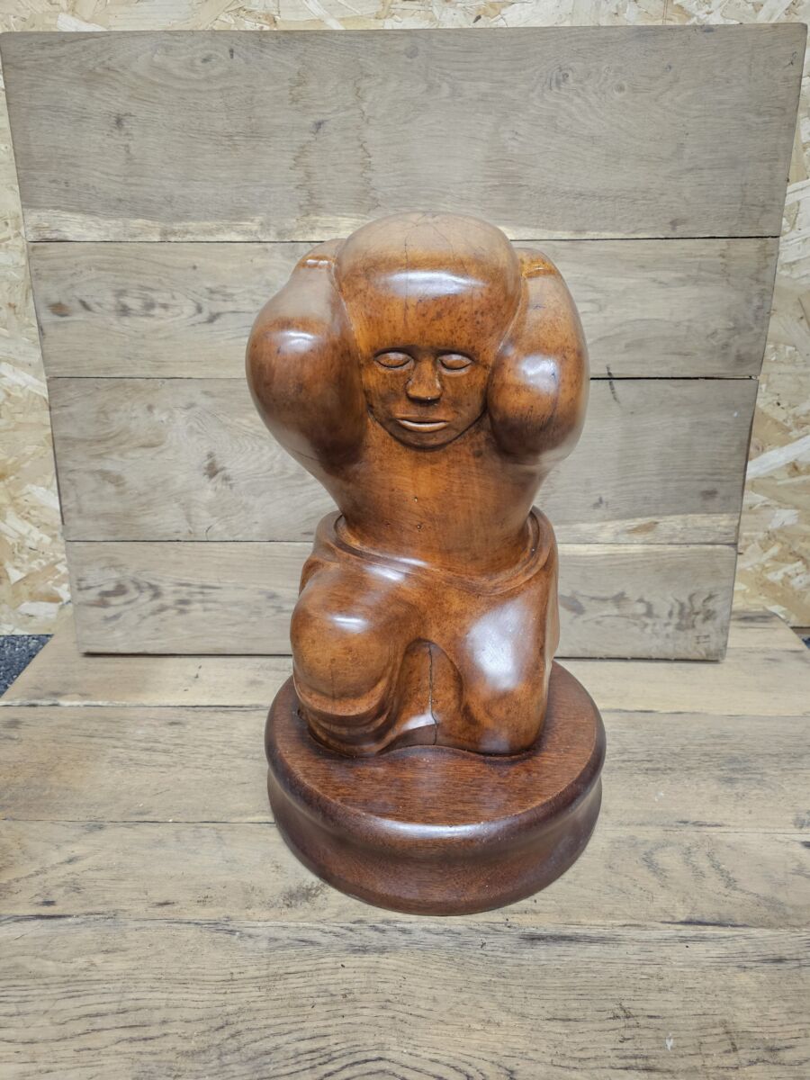 THAI WOODEN BUDDHA FIGURE - Authentic Reclamation