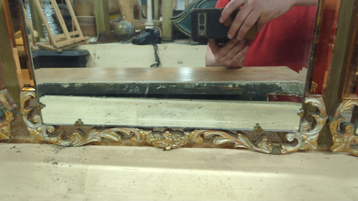 Gorgeous Set of Ornate Shell Top Mirrors