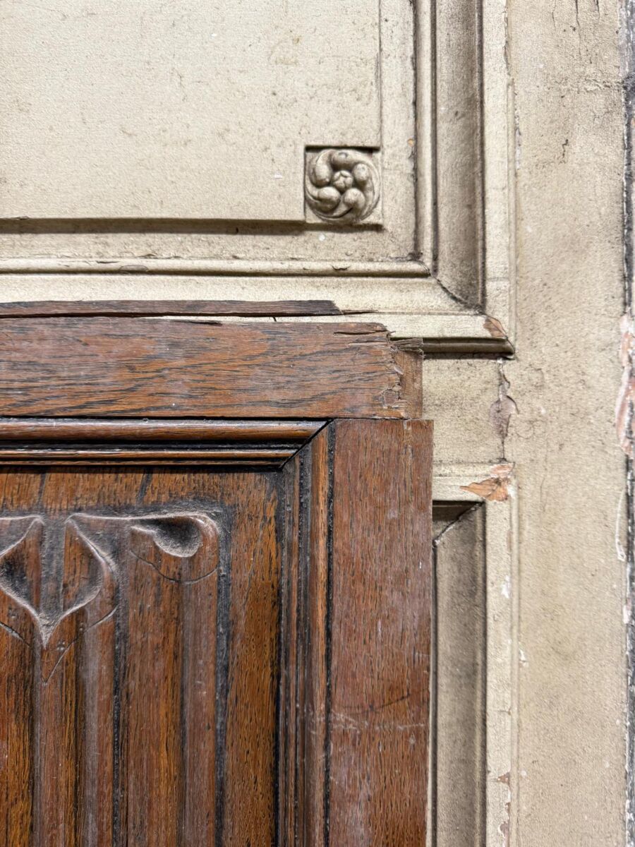 Reclaimed Oak Linenfold Panel