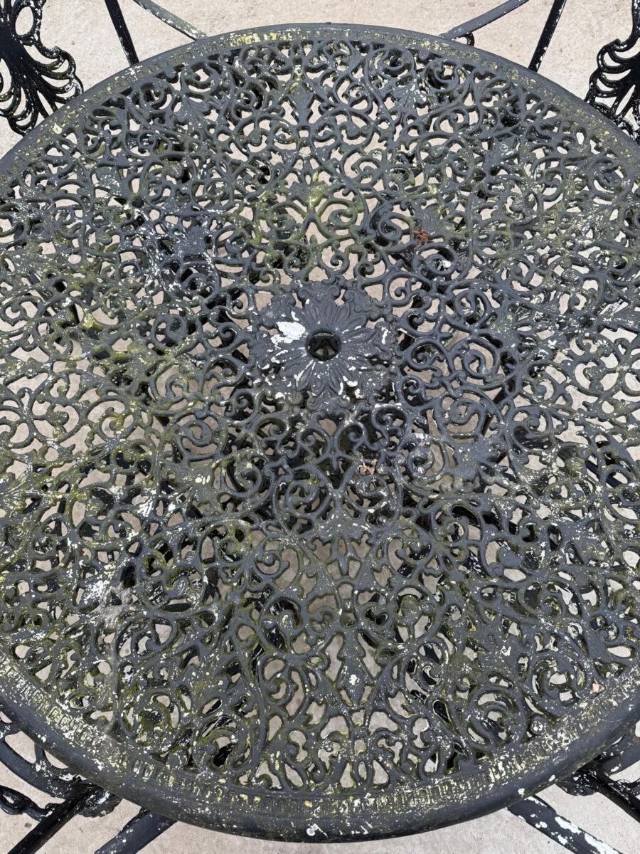 Black Cast Aluminium Garden Table and Chairs