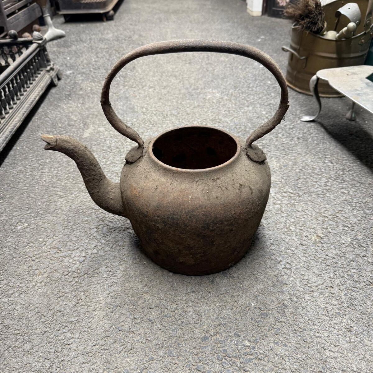 Charming Vintage Cast Iron Kettle