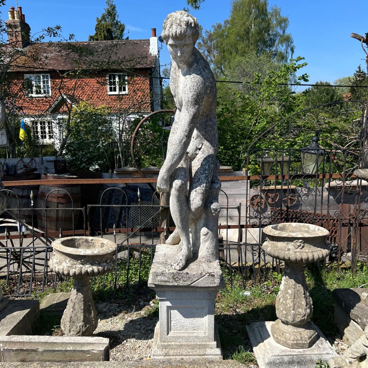 Man Throwing Discuss Statue