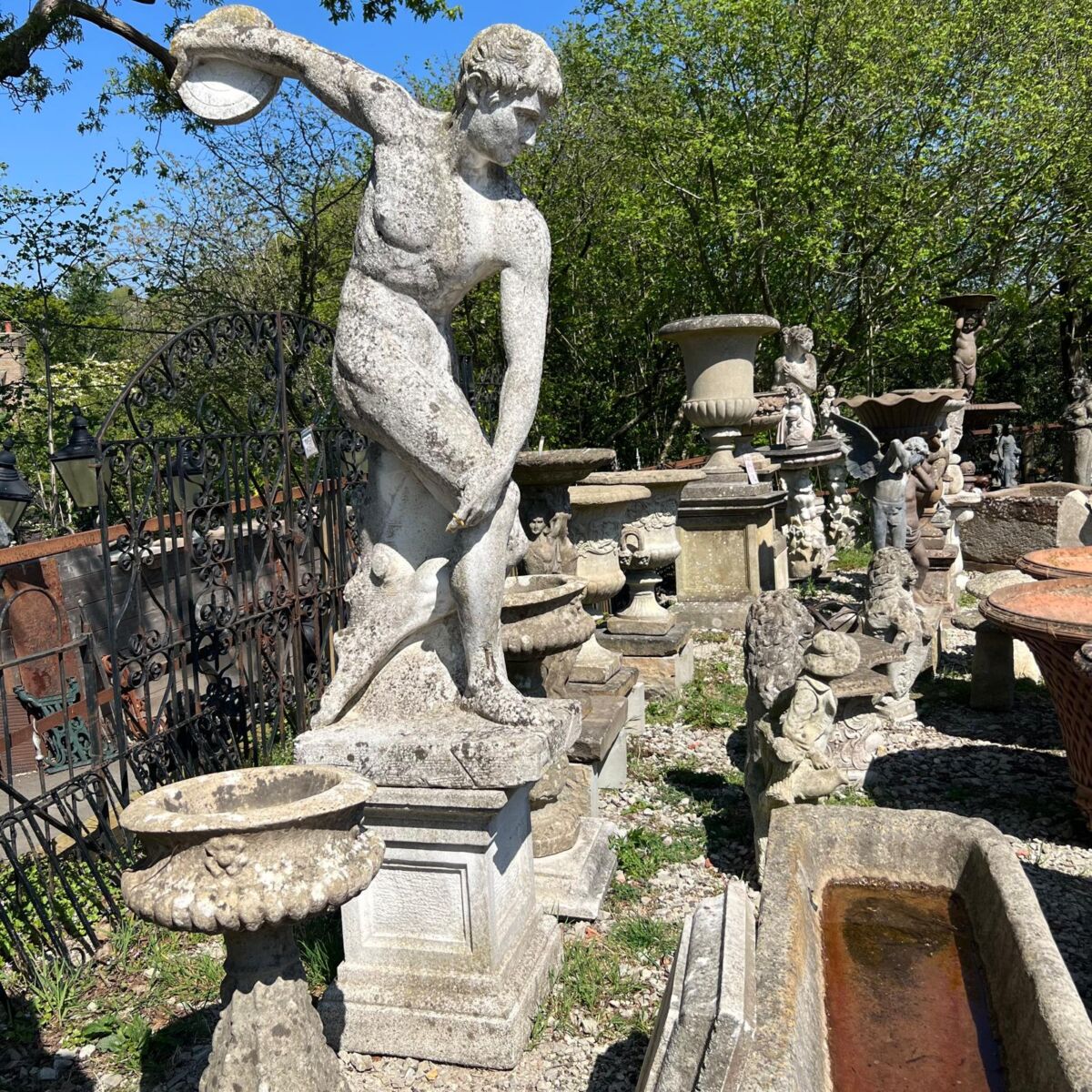 Man Throwing Discuss Statue
