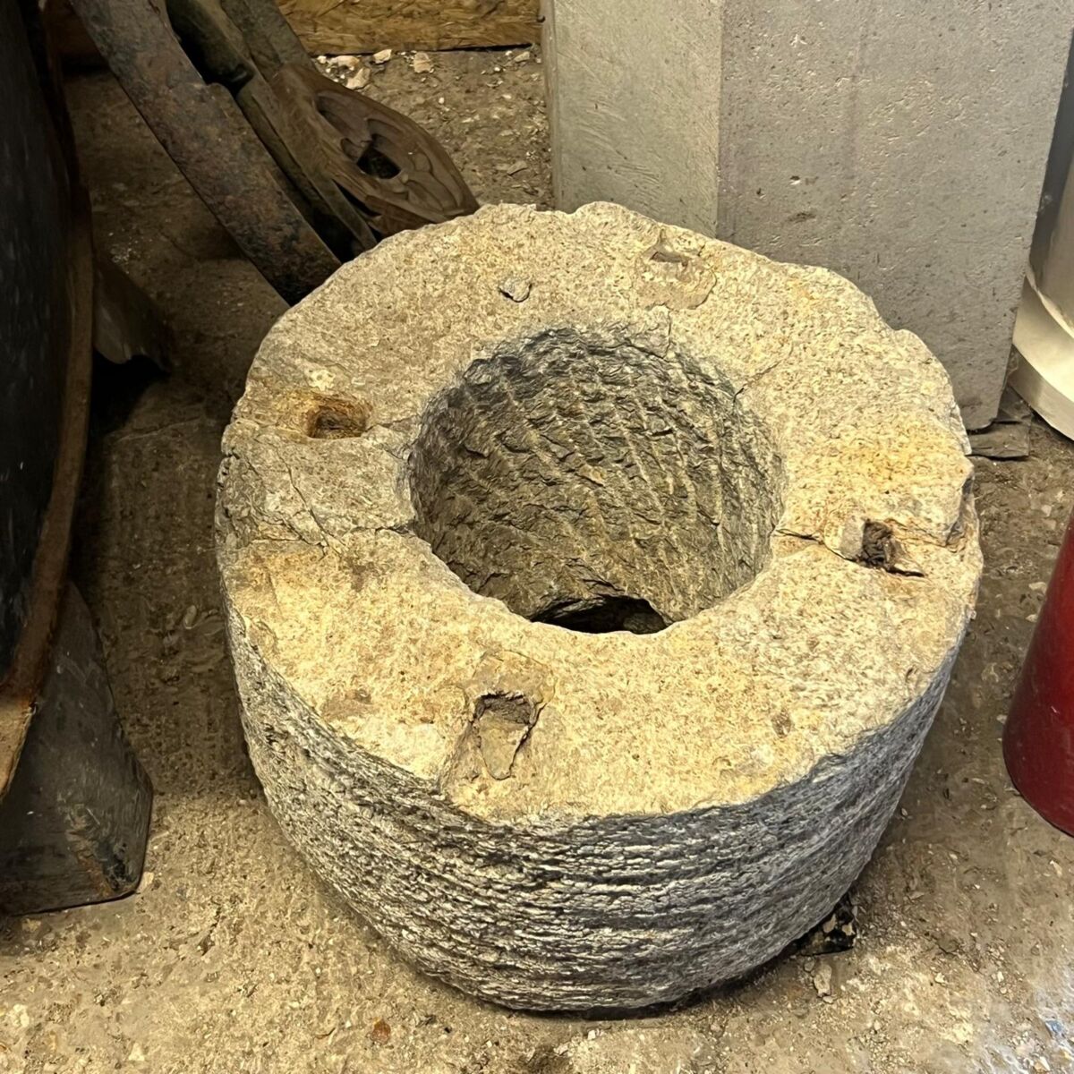 Weathered Rustic Millstone