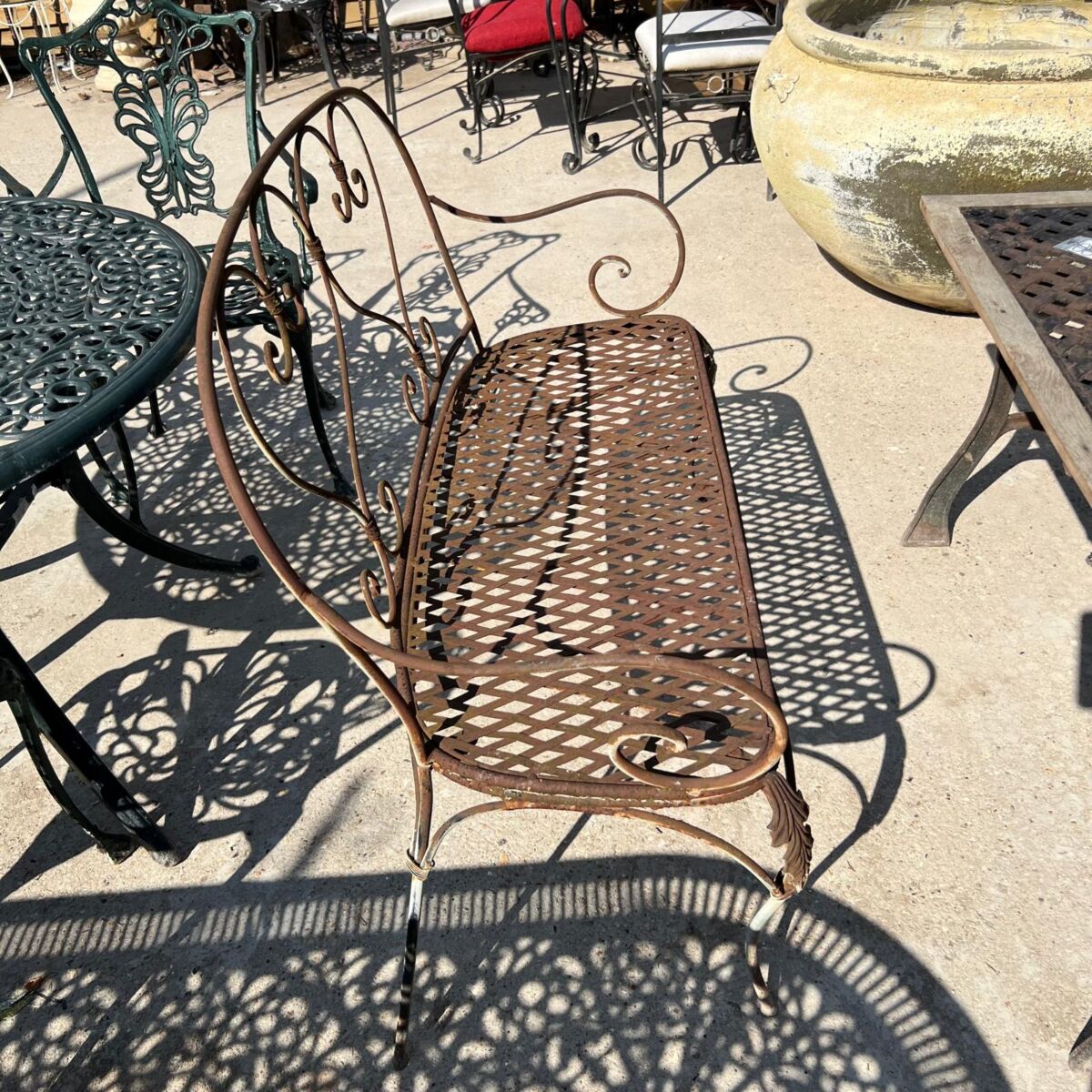 Vintage Heart Garden Bench