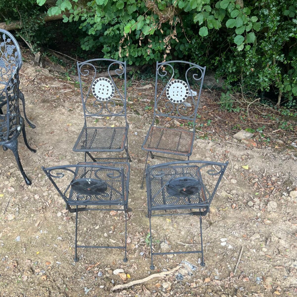 Folding Mosaic Garden Chairs