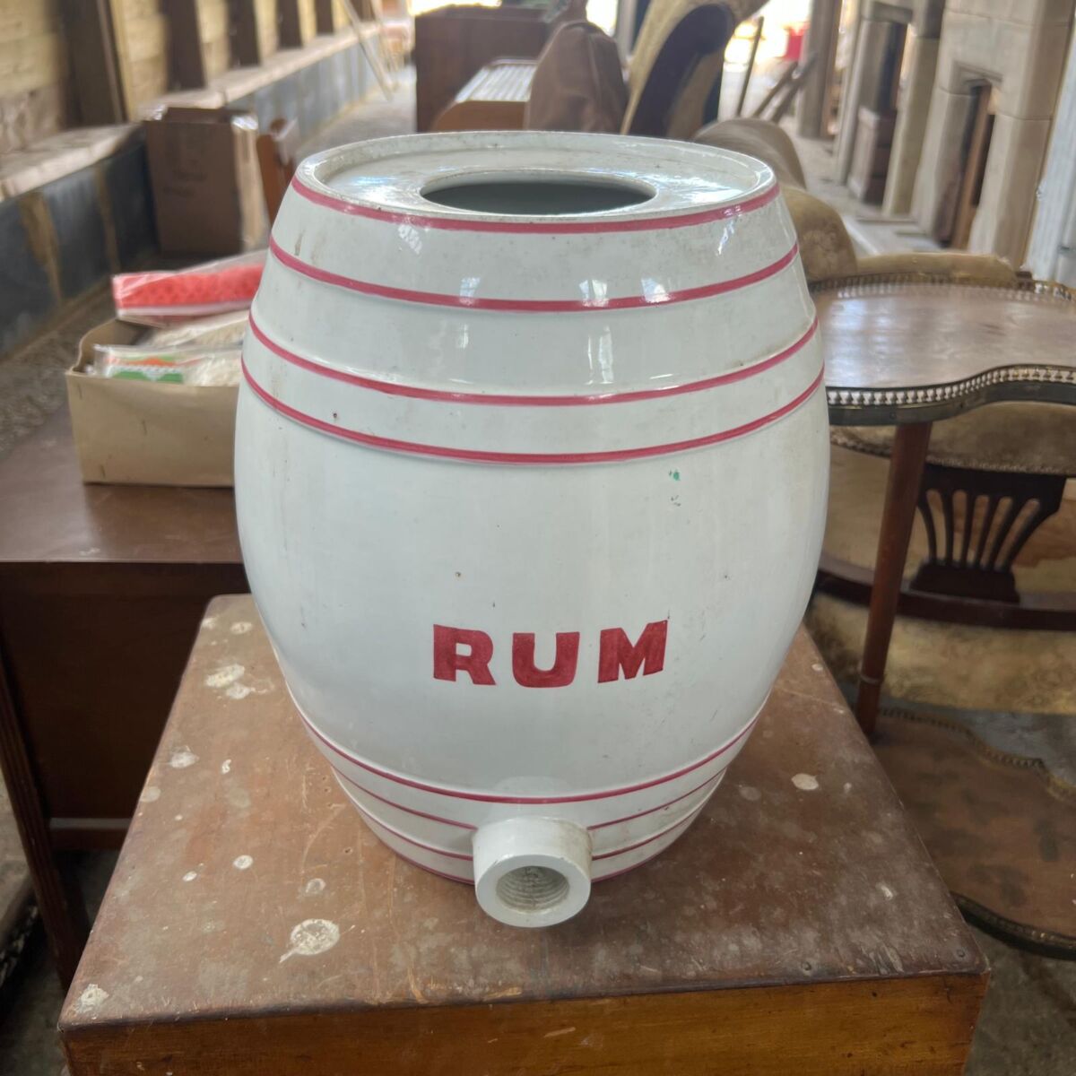 Ceramic Rum Barrel