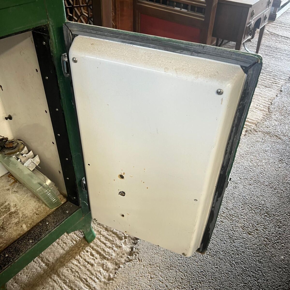 Green Ice Box Cabinet